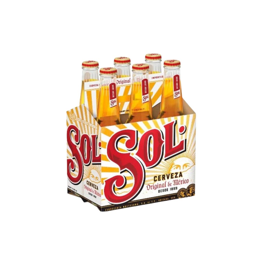 cerveza six pack sol 330cc - tren nocturno